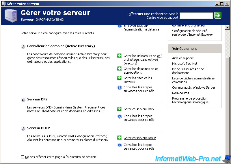 Create a DHCP server on Windows Server 2003 - Windows Server - Tutorials - InformatiWeb Pro